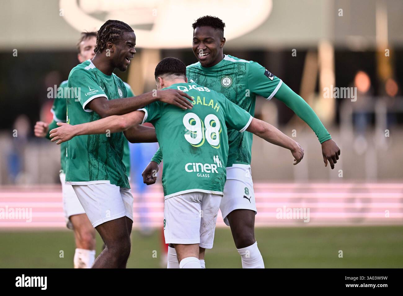 Lommel's Yvann Titi, Lommel's Mo Salah El Boukammiri and Lommel's ...