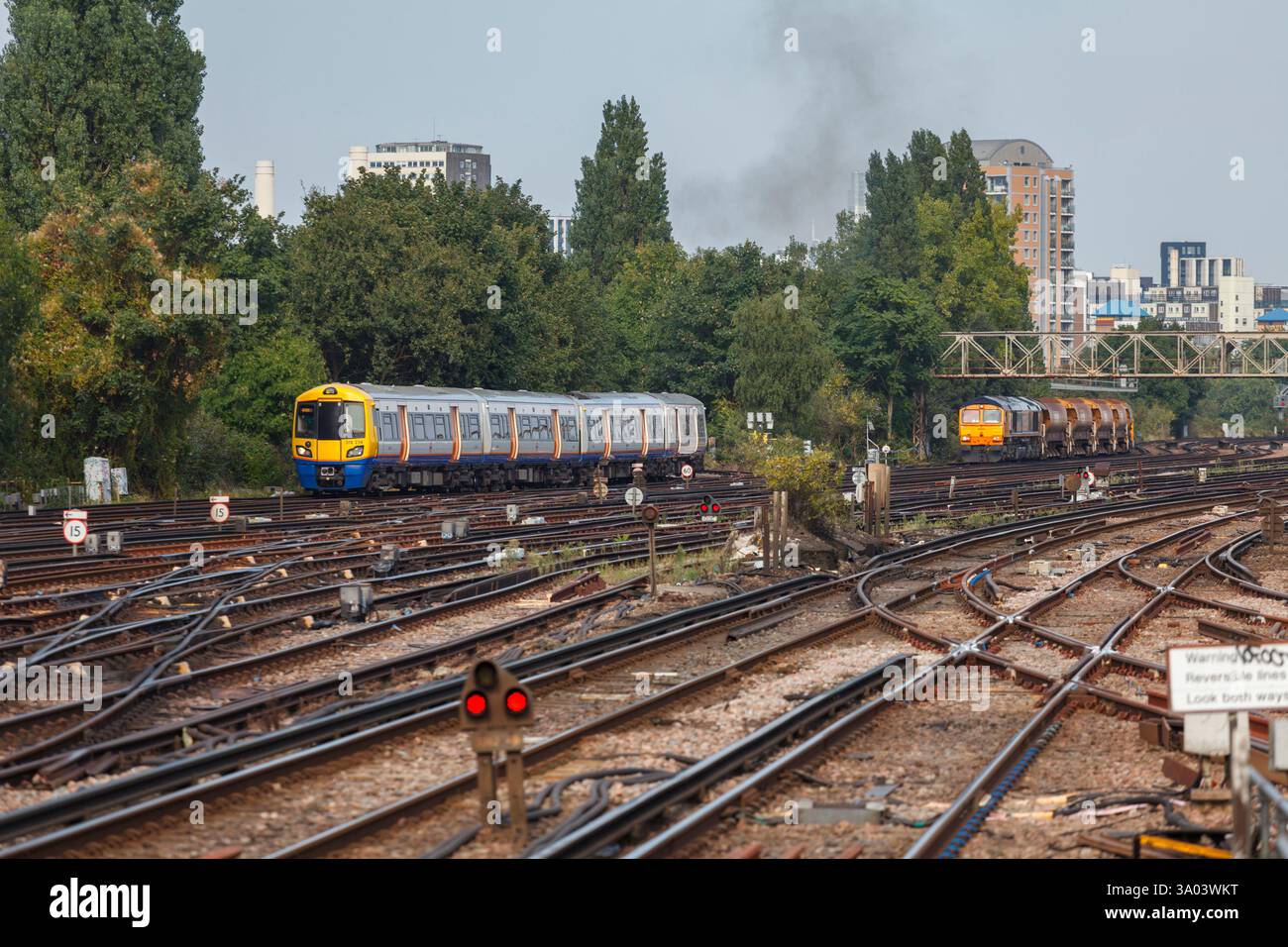 London Overground class 378 train at Clapham Junction, south London ...