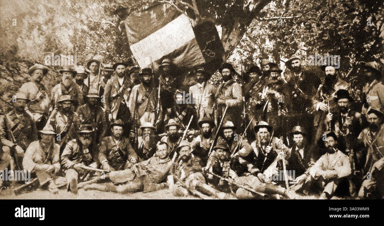 Boer War 1910 - General Botha (centre) surrounded by his men Stock ...