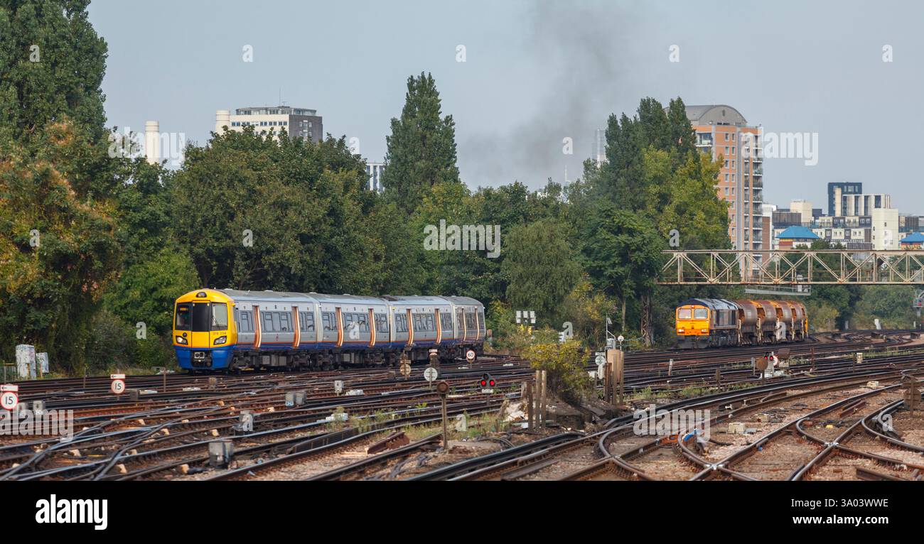 London Overground class 378 train at Clapham Junction, south London ...