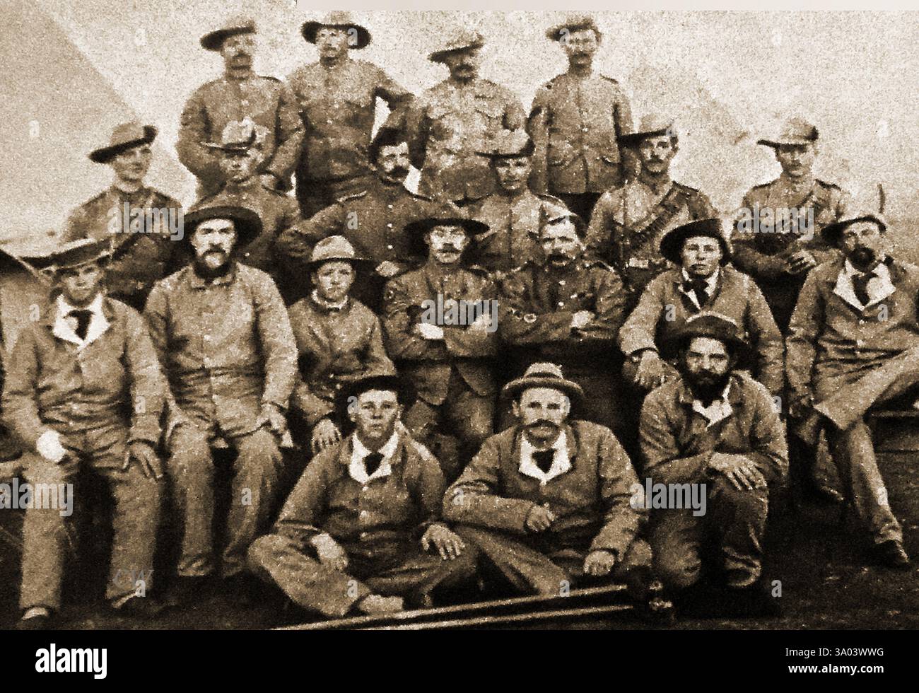 1900 - Boer War - A group of British wounded soldiers from The Royal ...