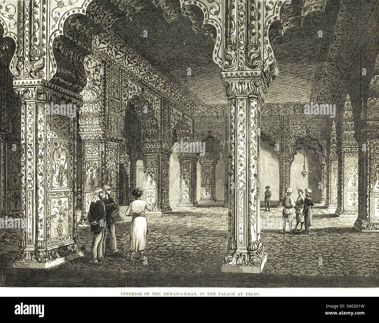 Interior of dewan-I-khas in the palace at Delhi, India, Asia Stock ...