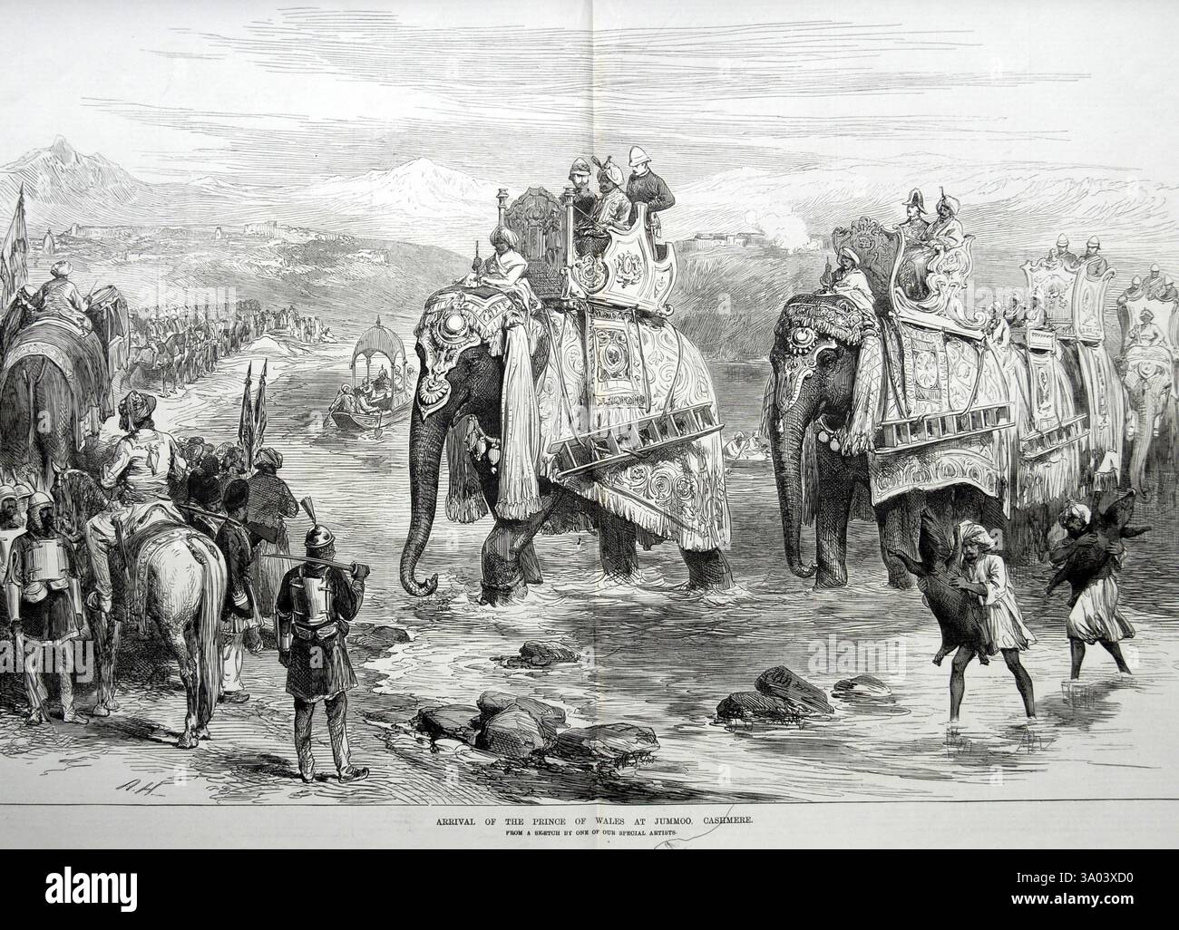 Royalty on Tour Arrival of the Prince of Wales at Jummoo Cashmere ...