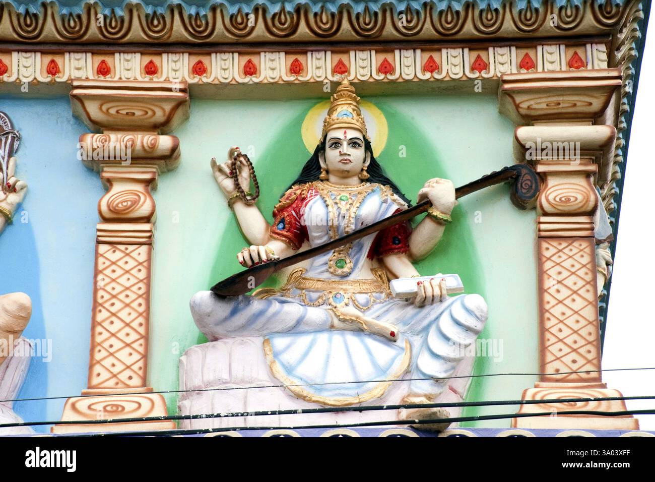 Devi saraswati statue on yamai mandir temple at aundh, Satara ...
