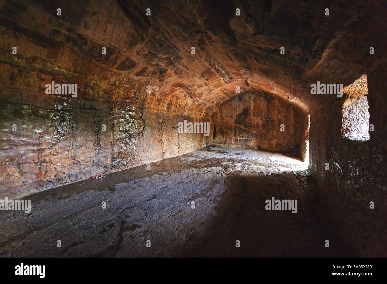 Buddhist site, Sonbhandar cave, Rajgir, Bihar, India, Asia Stock Photo ...