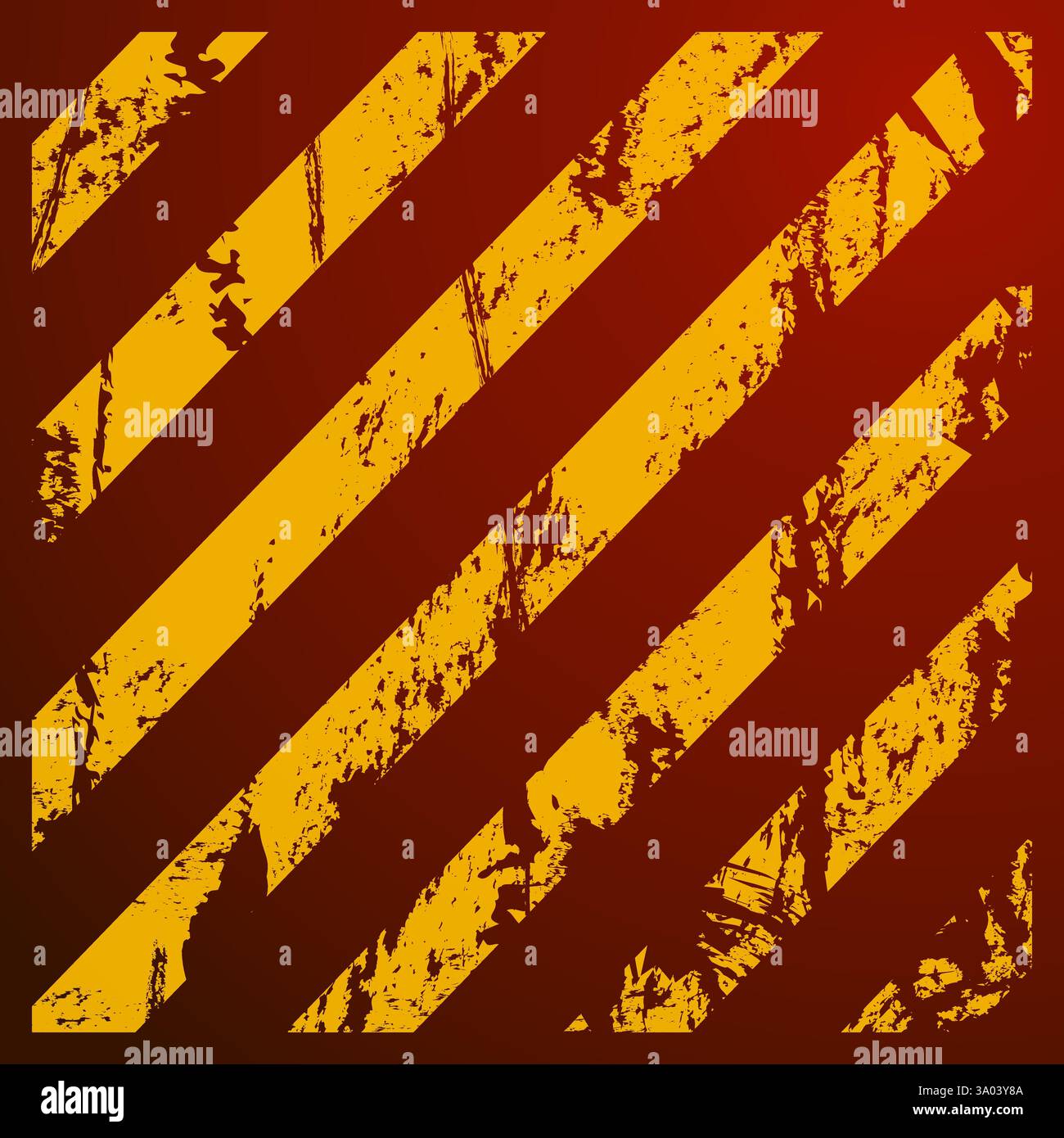Danger warning grunge red and yellow background, worn hazard stripes ...