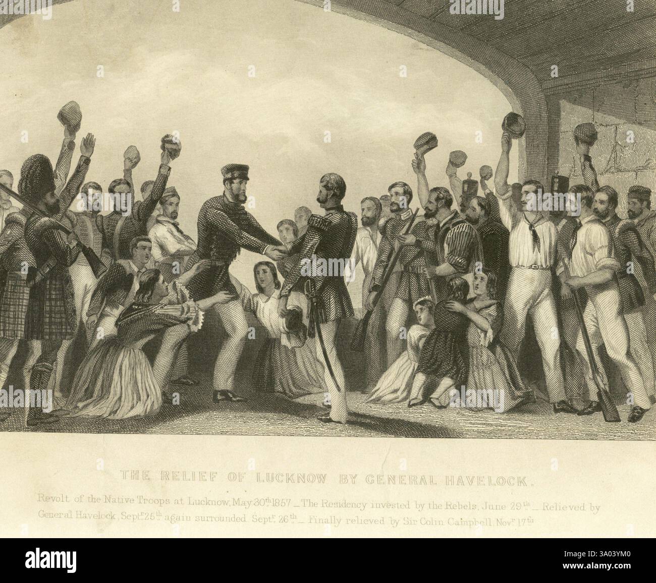 Military and munity mutiny Views Relief of Lucknow by General Havelock ...