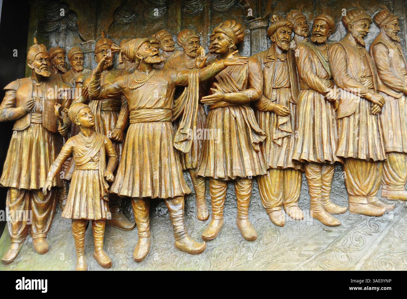 Sculpture of shivaji at akluj fort, Shivshrushti, Solapur, Maharashtra ...