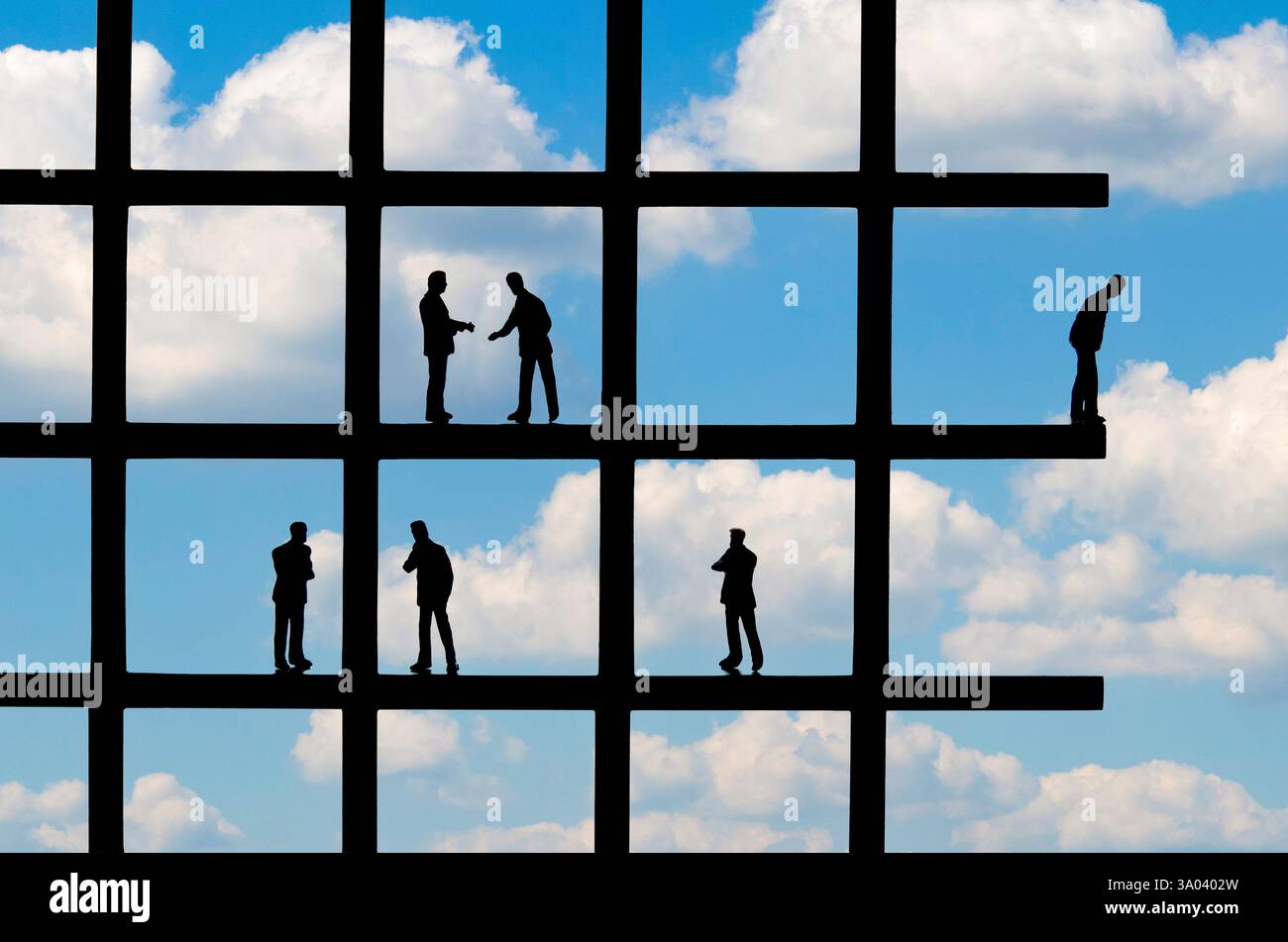 Grid clouds business people hi-res stock photography and images - Alamy
