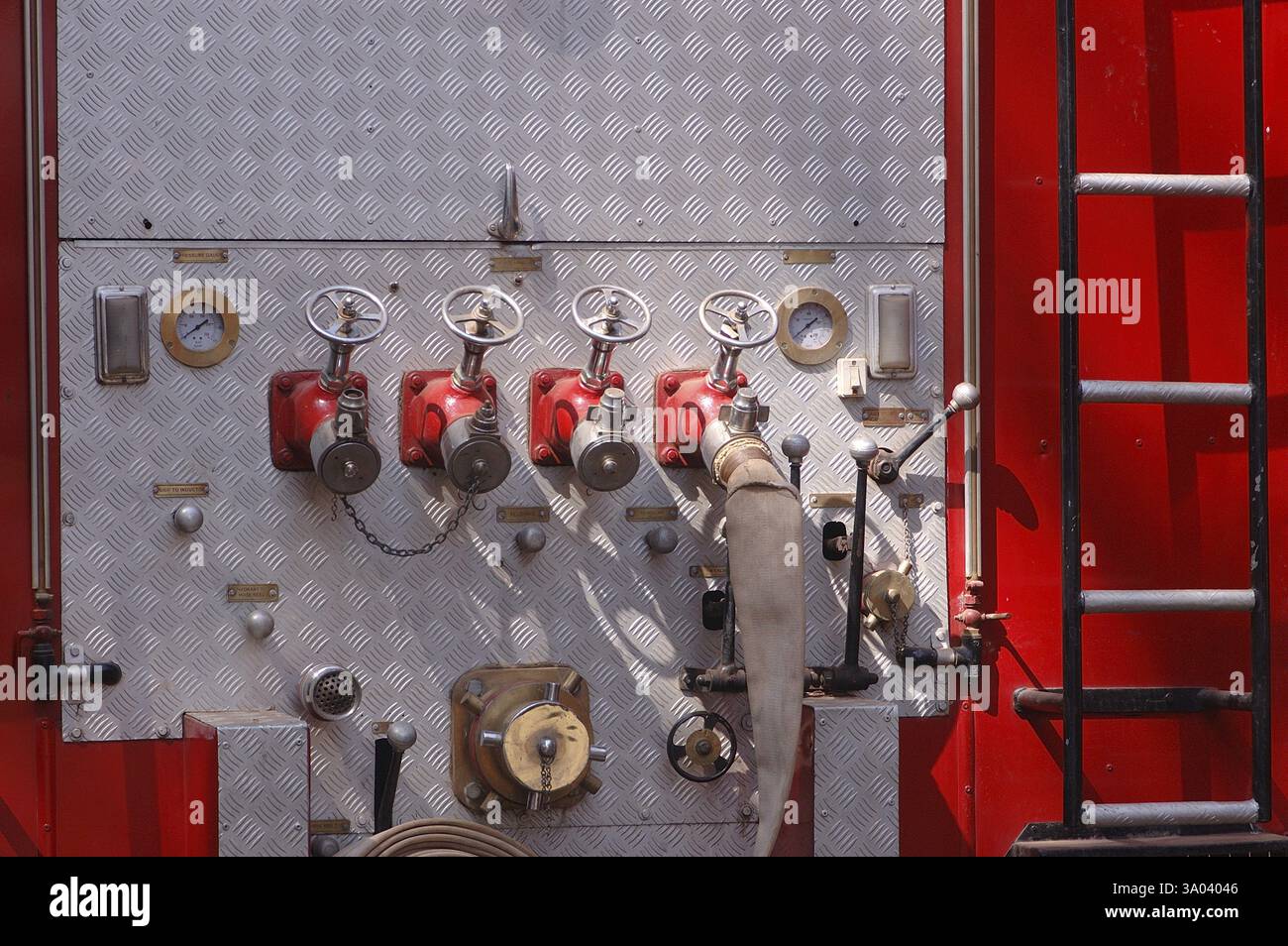 Safety, Fire Brigade, Fire fighting engine Stock Photo - Alamy