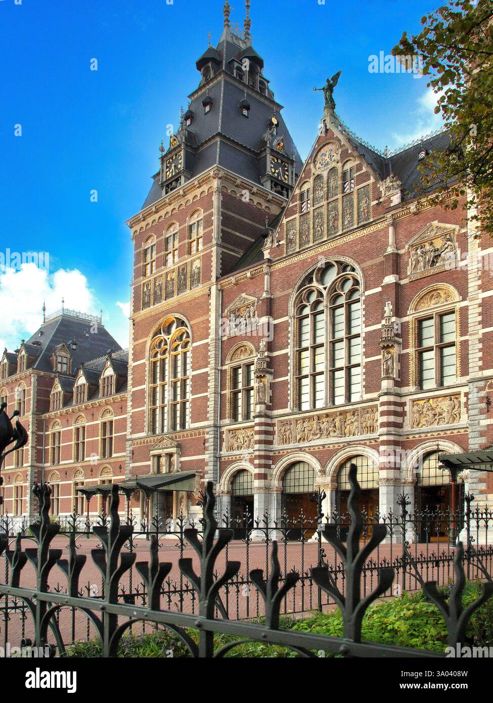 Located in Amsterdam, the Rijksmuseum features stunning Dutch Gothic ...