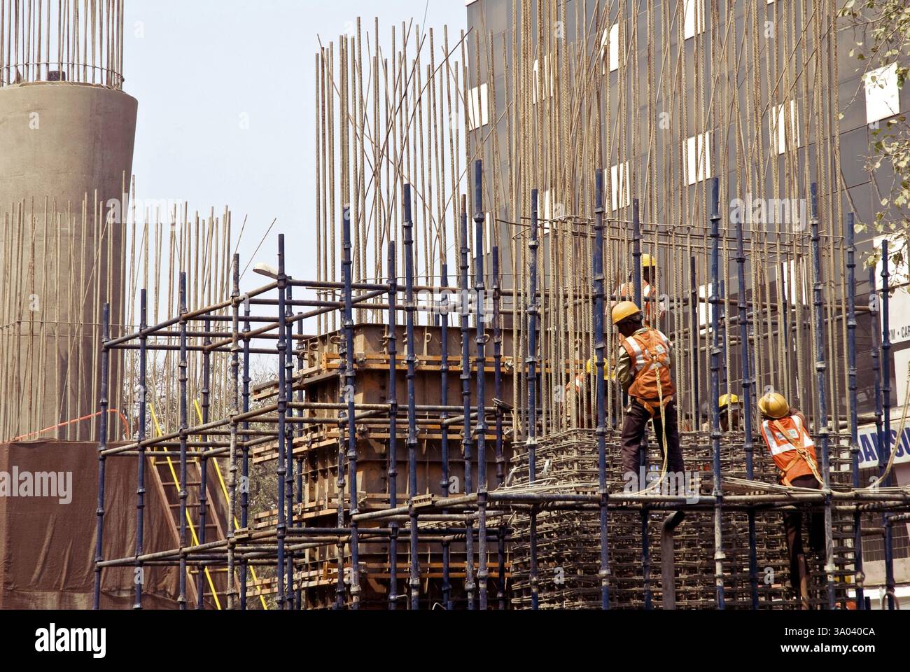 Metro rail scaffolding at Andheri, Bombay Mumbai, Maharashtra, India ...