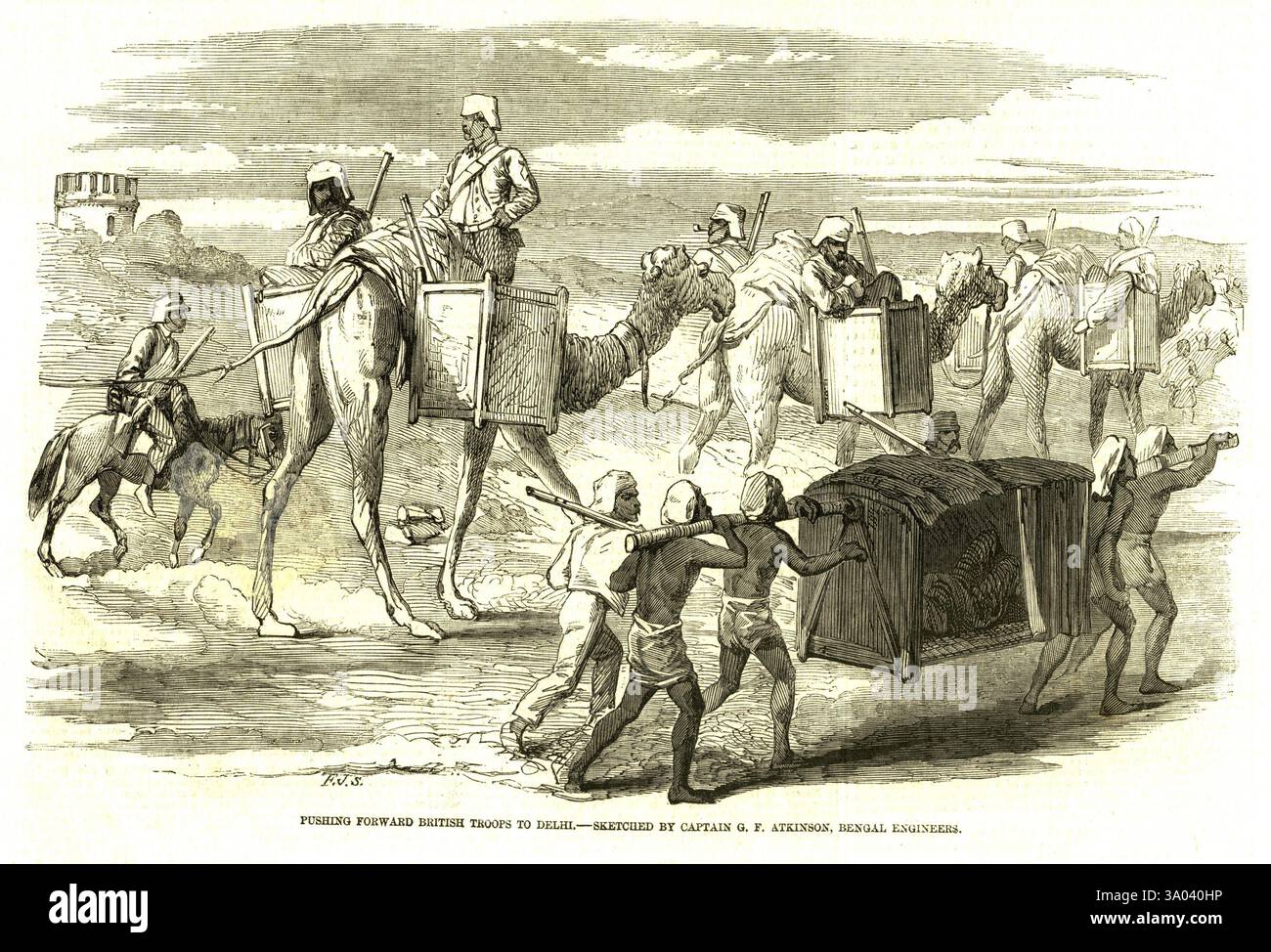 Military and munity mutiny Views Pushing forward British Troops to ...