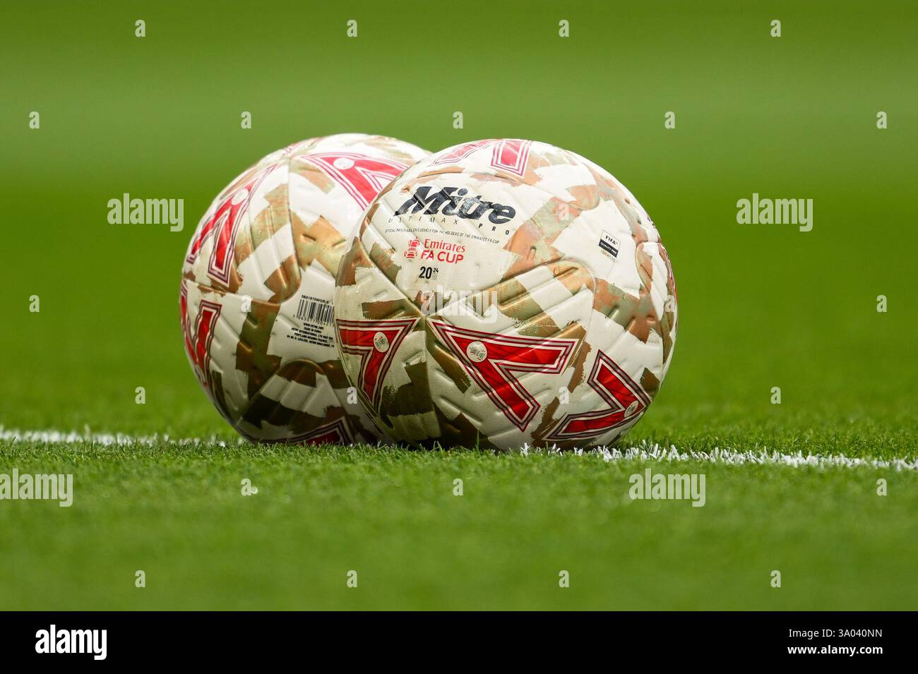 A general view of the Emirates FA Cup ball prior to the Emirates FA Cup ...