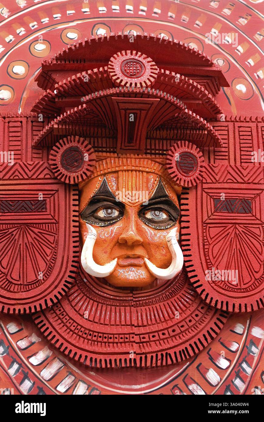 Float of theyyam theyam during onam celebration, Trivandrum, Kerala, India 2008 Stock Photo - Alamy