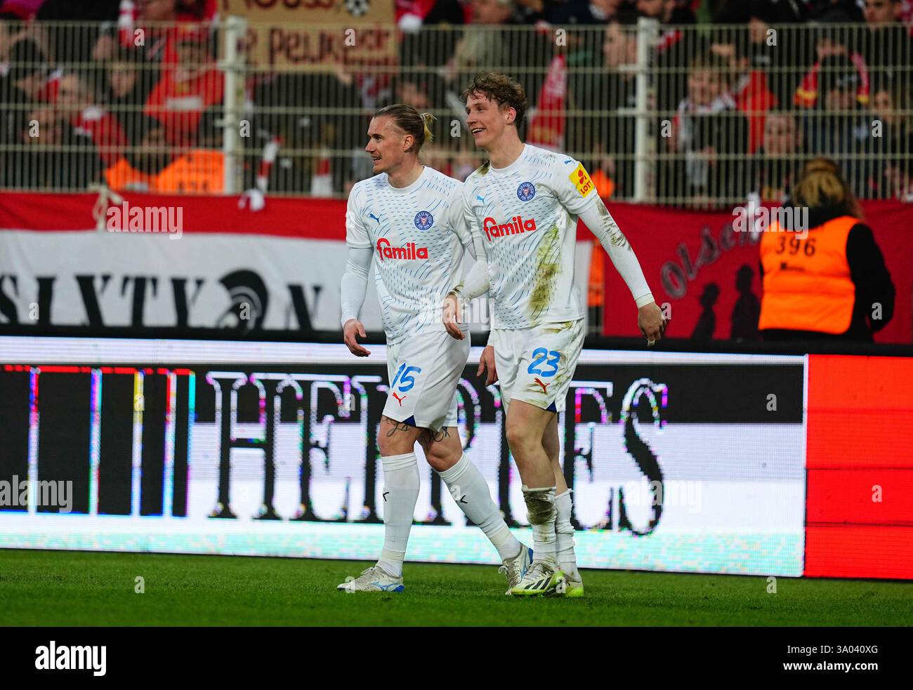 March 02 2025: Marvin Schulz of Holstein Kiel and Lasse Rosenboom of ...