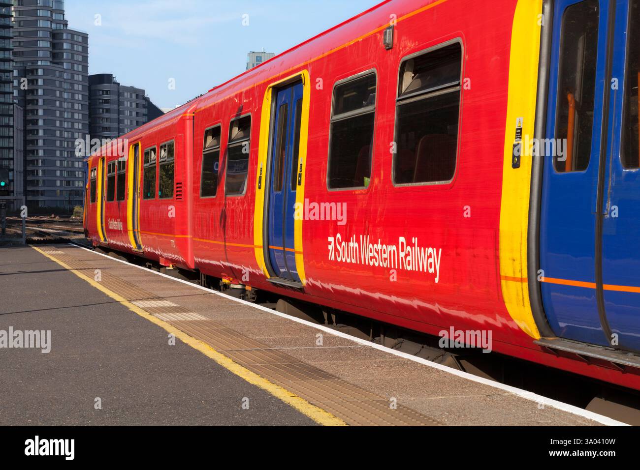 South Western Railway class 455 suburban electric train with the South ...