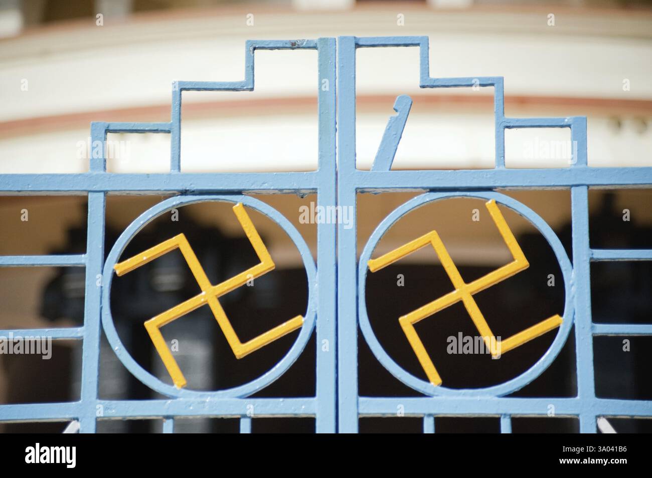 Swastika symbol on metal Stock Photo - Alamy