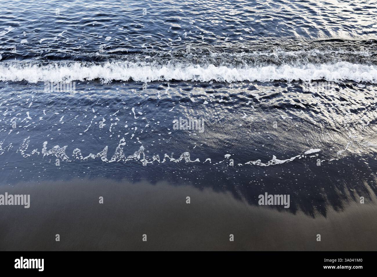 Sandy beach beach, lava beach, sand, fine, beach, black, black, surf ...