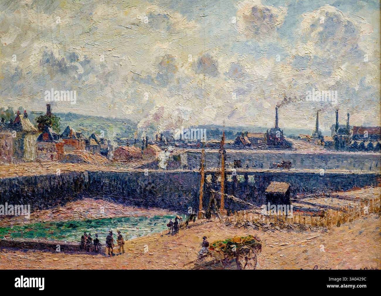 Camille Pissarro,. Dieppe, Bassin Duquesne. Low Tide, Sun, Morning ...