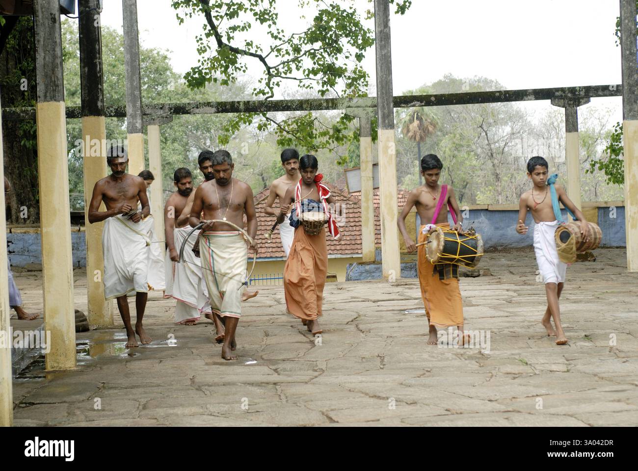 Sacred pooja considered as seeveli in temple, Thiruvilwamala, Kerala ...
