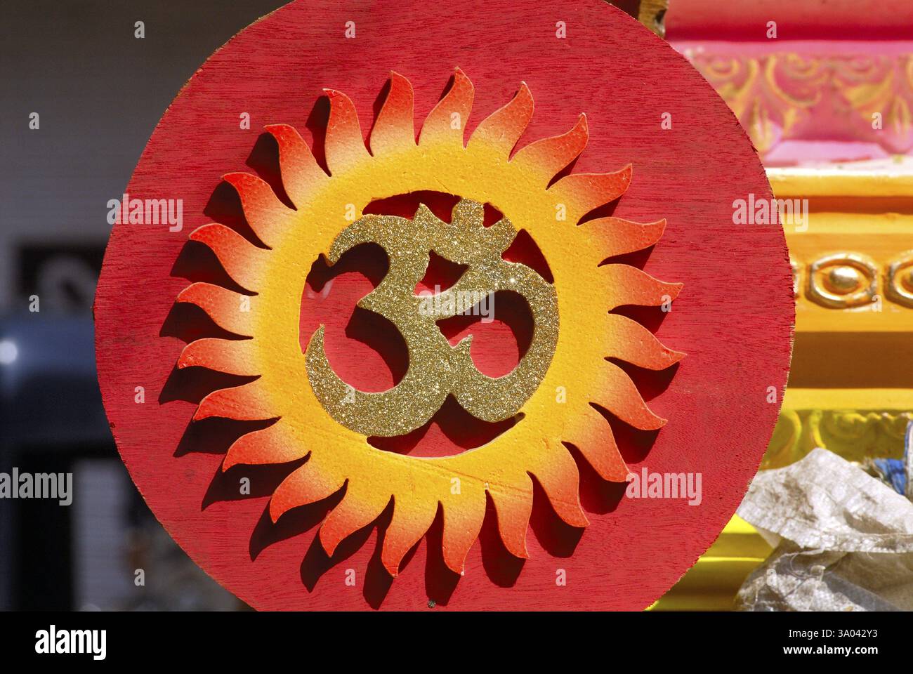 OM fitted in sun, religious symbol of Hindu, Pune, Maharashtra, India ...