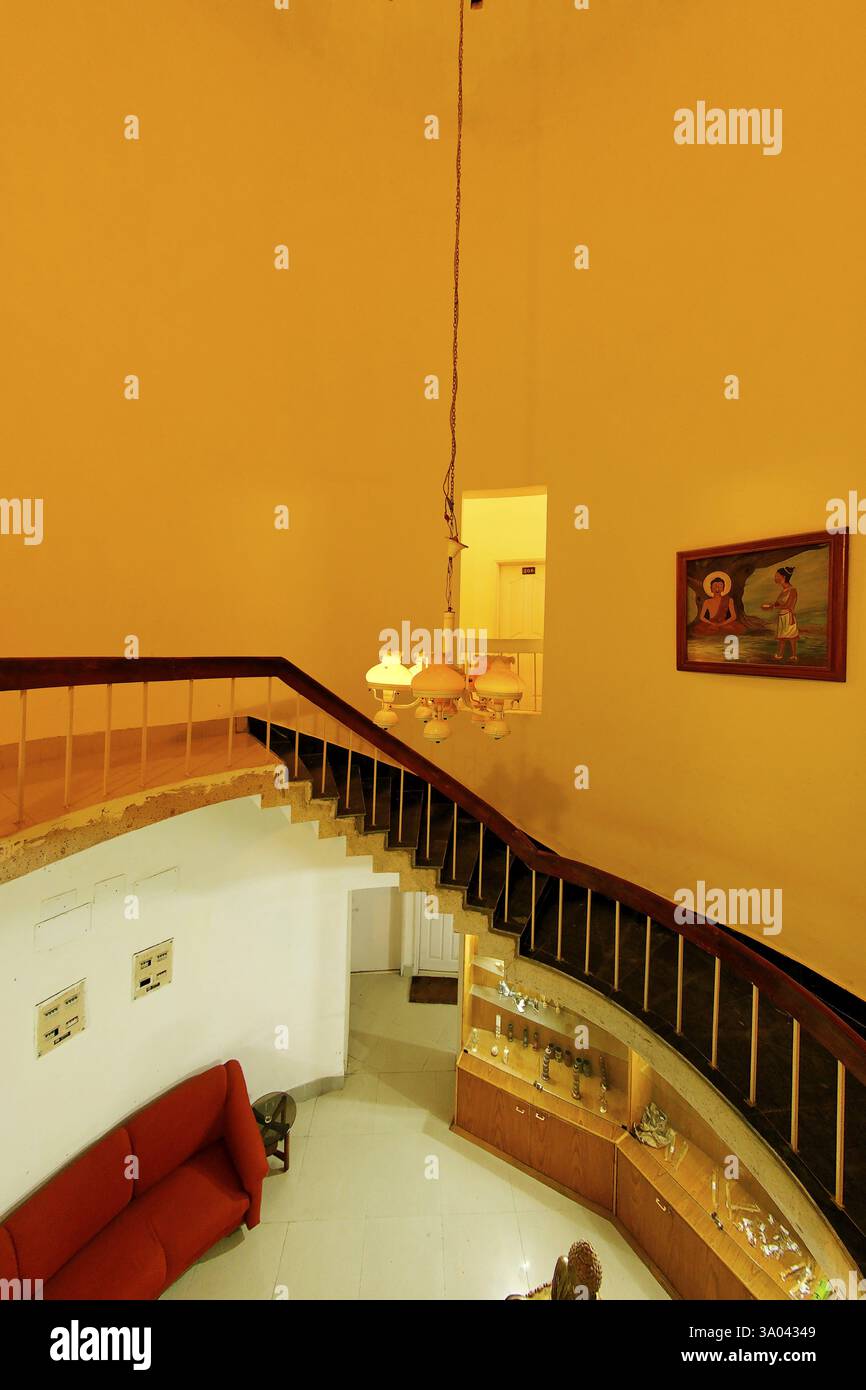 Lobby & staircase, Bodhgaya, Bihar, India, Asia Stock Photo - Alamy
