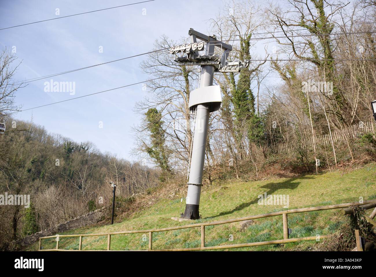 Cable car pulley system at Matlock Bath, Derbyshire, UK Stock Photo - Alamy