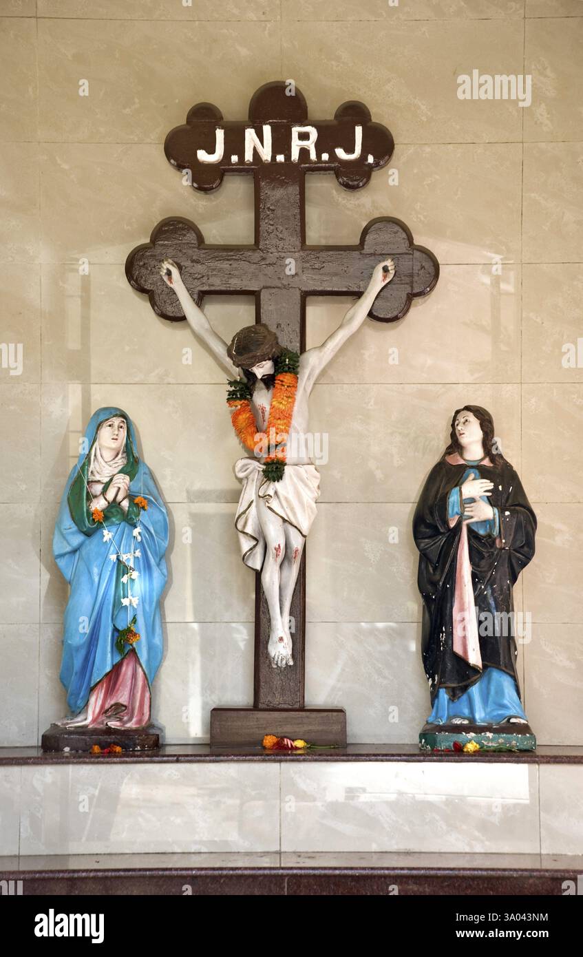 Place of worship of Catholics statue of Jesus Christ on cross of ...