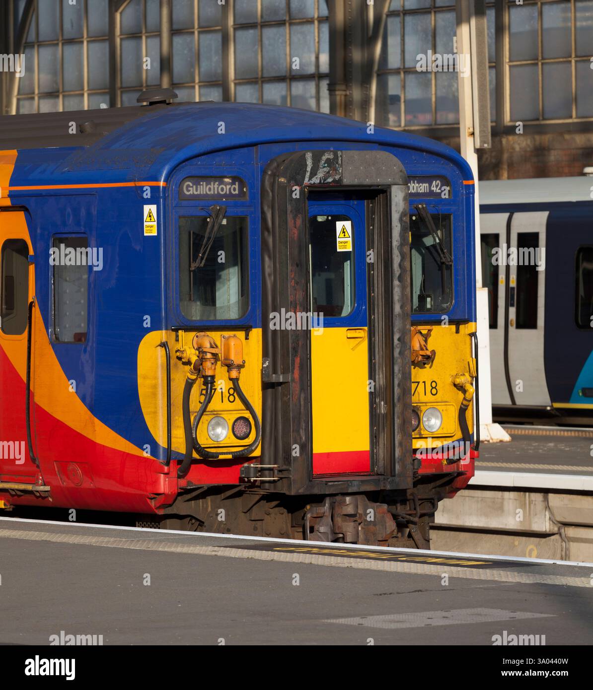 South Western Railway class 455 suburban commuter train at London ...