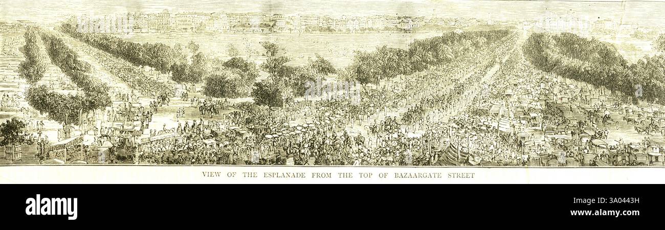 View of the esplanade from the top of bazaar gate street, Bombay now ...