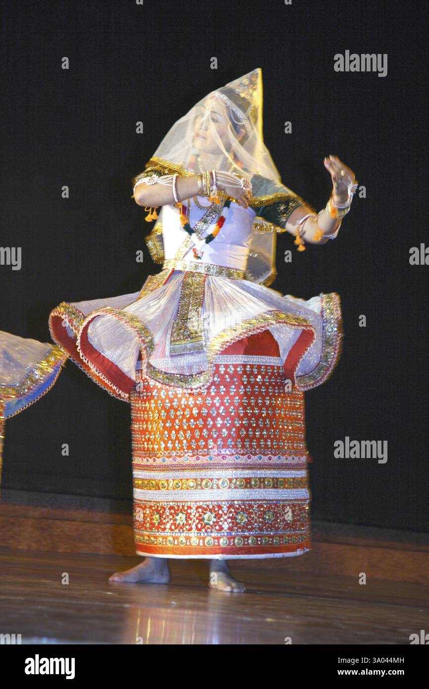 Manipuri folk dance raslila, Manipur, India NO MR Stock Photo - Alamy