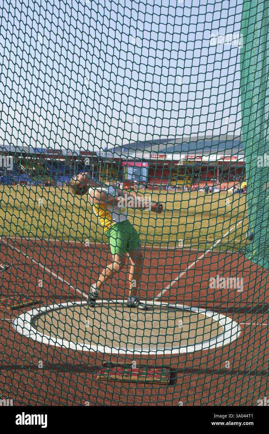 Athlete attempting hammer throw in third commonwealth youth games, Pune ...