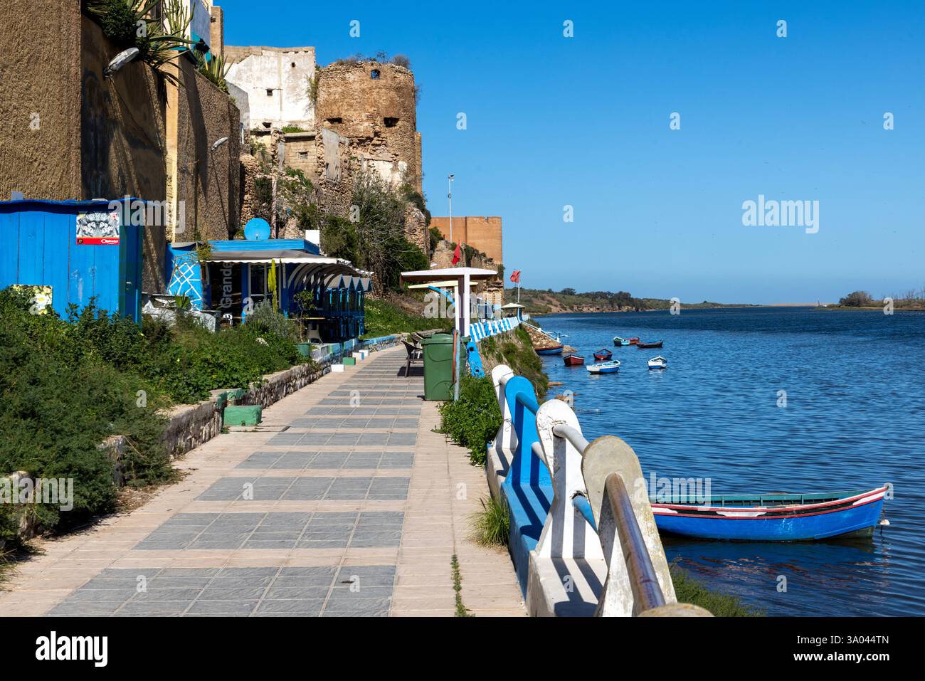 The Moroccan city of Azemmour is located on the Atlantic coast, 75 km ...