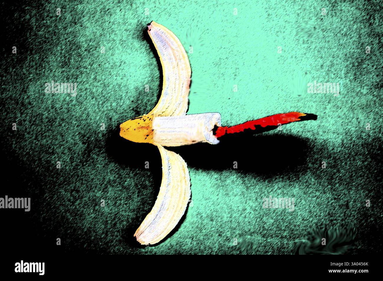 Abstract painting of bananas Stock Photo - Alamy