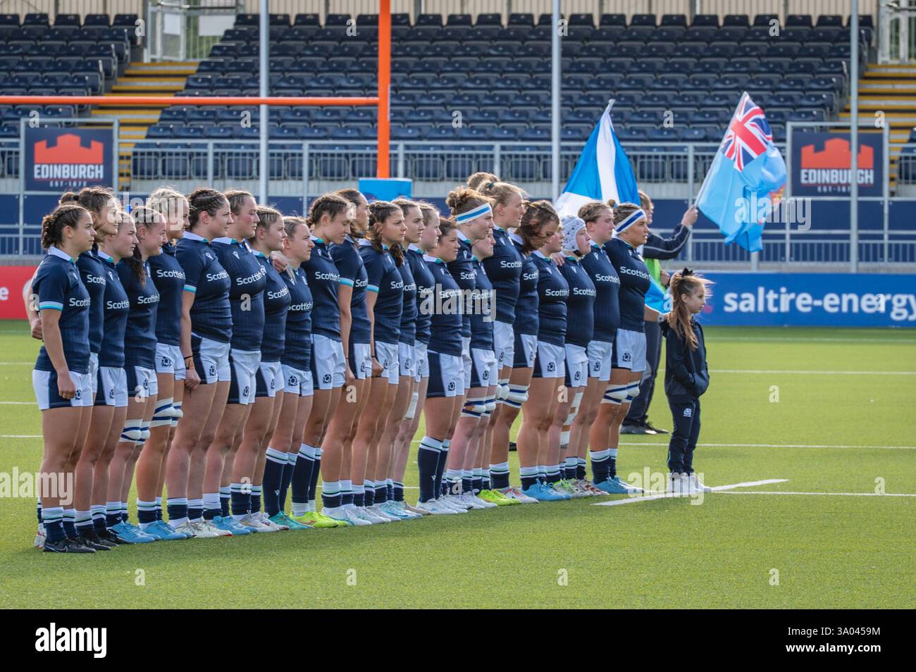 Scotland stand tall as the national anthems of Scotland and Fiji are ...