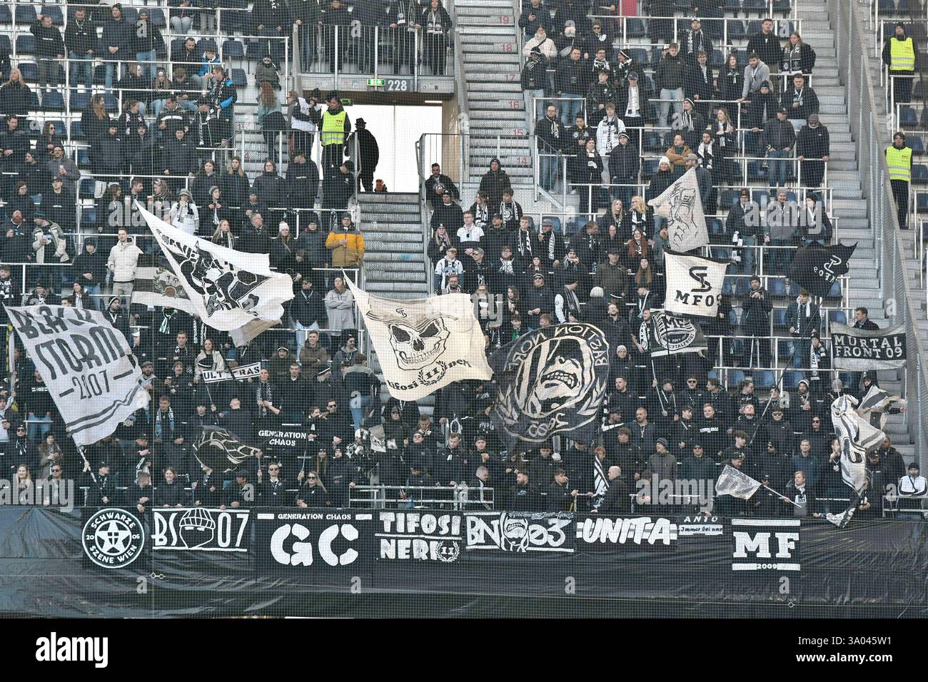 SALZBURG, AUSTRIA - MARCH 2: Fans of SK Puntigamer Sturm Graz during ...