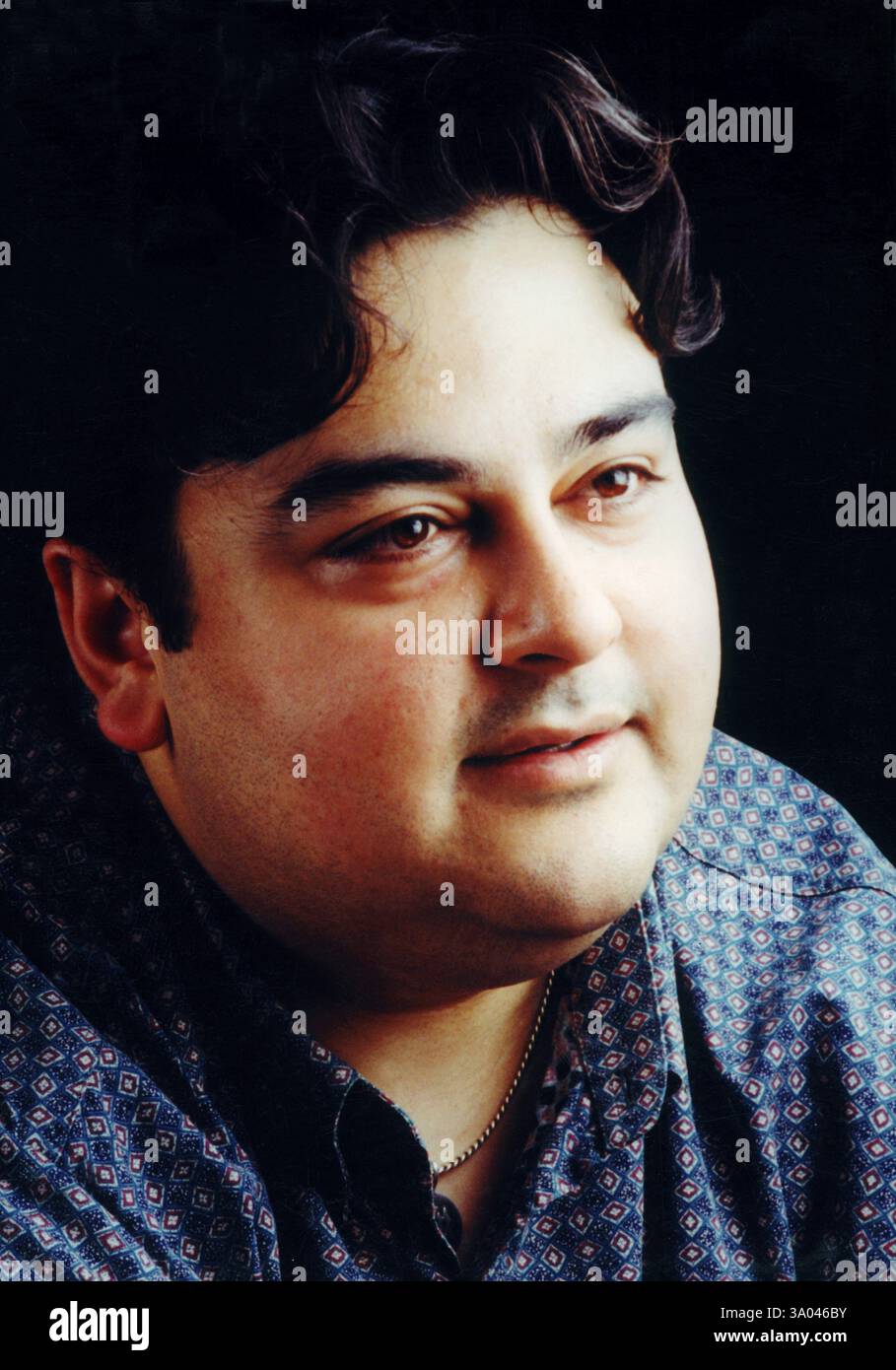 Portrait of Indian celebrity Adnan Sami singer in Hindi cinema ...