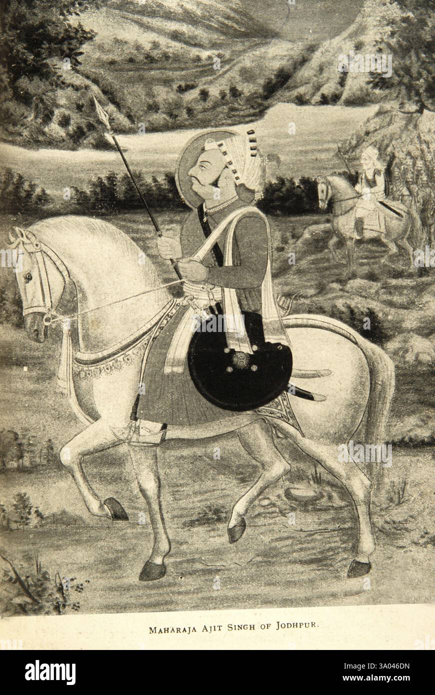 Old picture of maharaja ajit singh, Jodhpur, Rajasthan, India, Asia ...