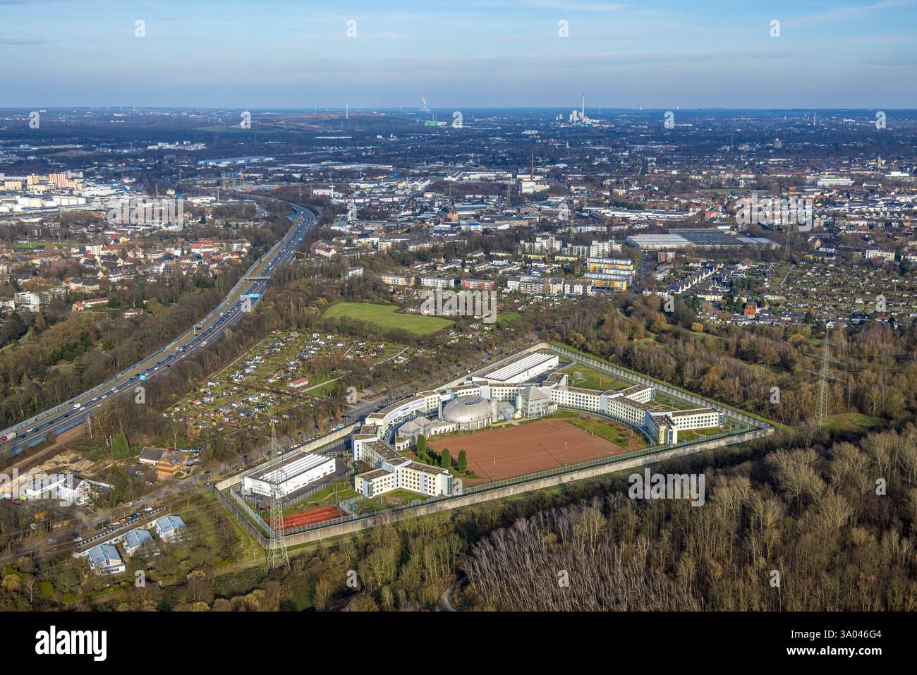 Luftbild, Justizvollzugsanstalt Gelsenkirchen, Gefängnis in ...