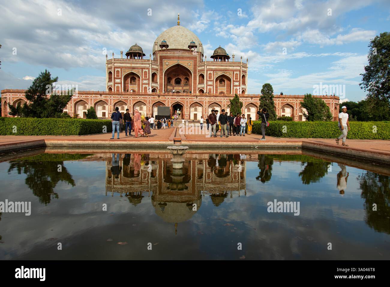 Delhi, India - 8-12-2022: Humayun's Tomb with tourists. Mughal ...