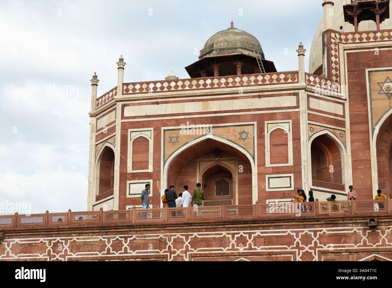Delhi, India - 8-12-2022: Humayun's Tomb with tourists. Mughal ...