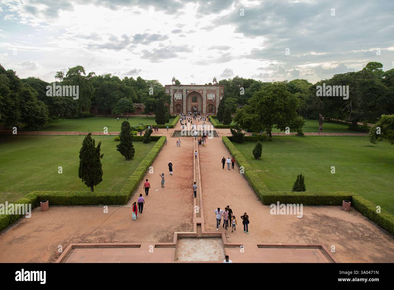 Delhi, India - 8-12-2022: Humayun's Tomb with tourists. Mughal ...