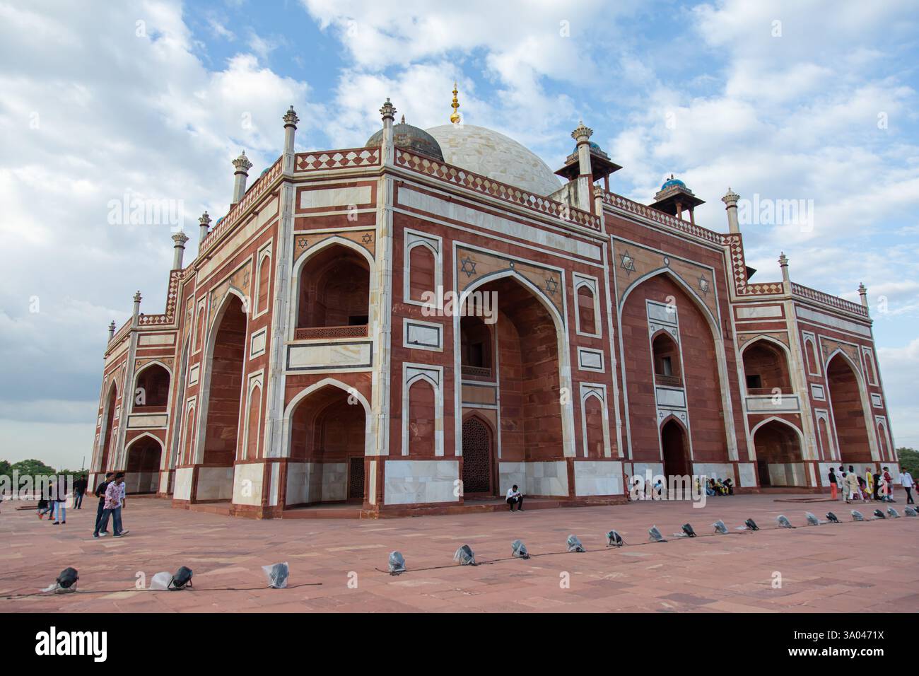 Delhi, India - 8-12-2022: Humayun's Tomb with tourists. Mughal ...