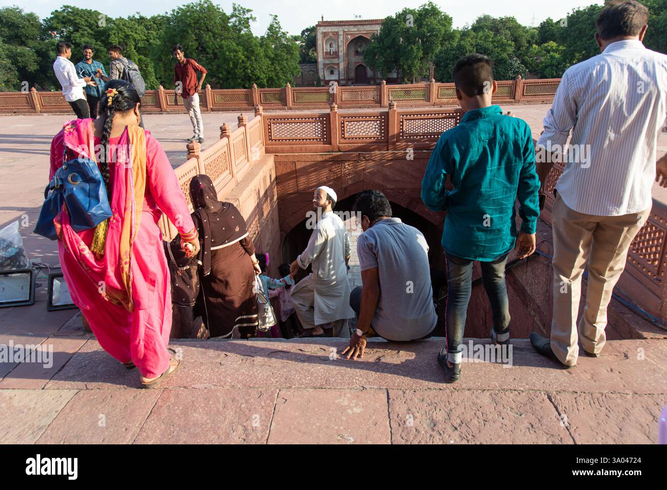 Delhi, India - 8-12-2022: Humayun's Tomb with tourists. Mughal ...