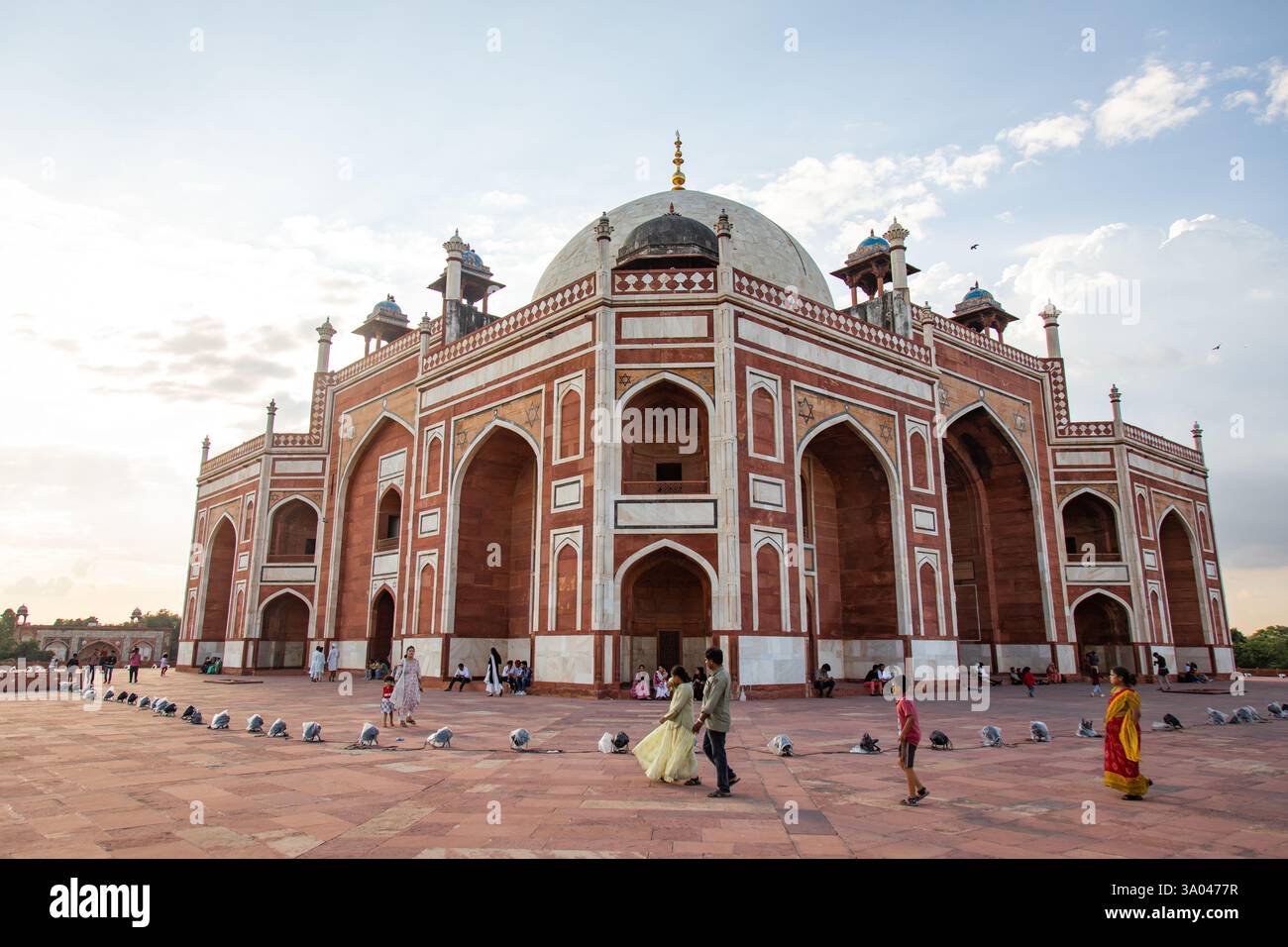 Delhi, India - 8-12-2022: Humayun's Tomb with tourists. Mughal ...
