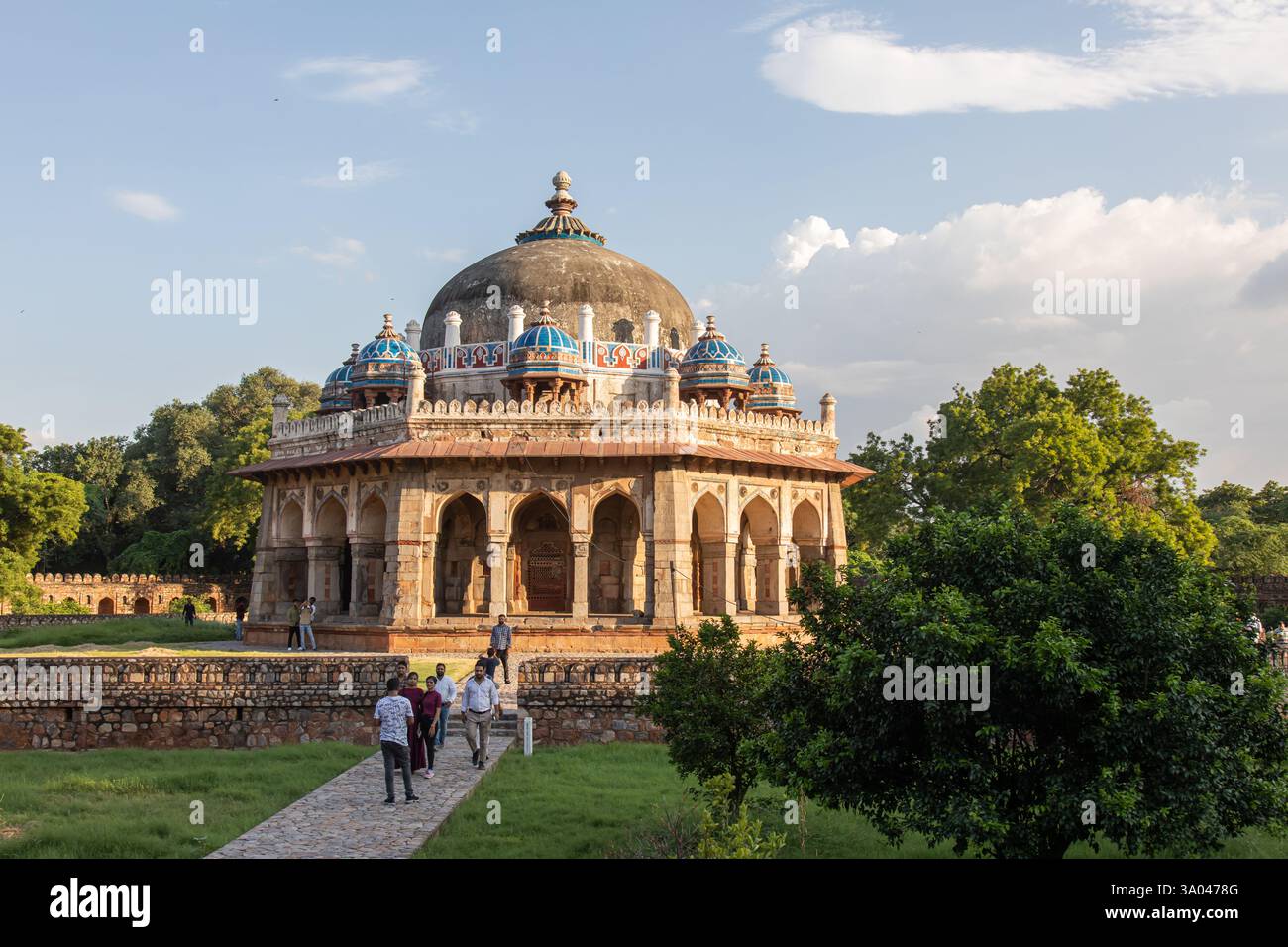 Delhi, India - 8-12-2022: Humayun's Tomb with tourists. Mughal ...