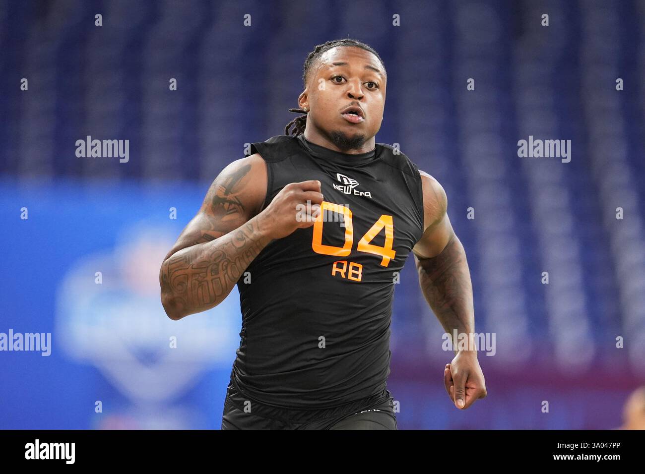 Texas Tech running back Tahj Brooks runs the 40-yard dash at the NFL ...