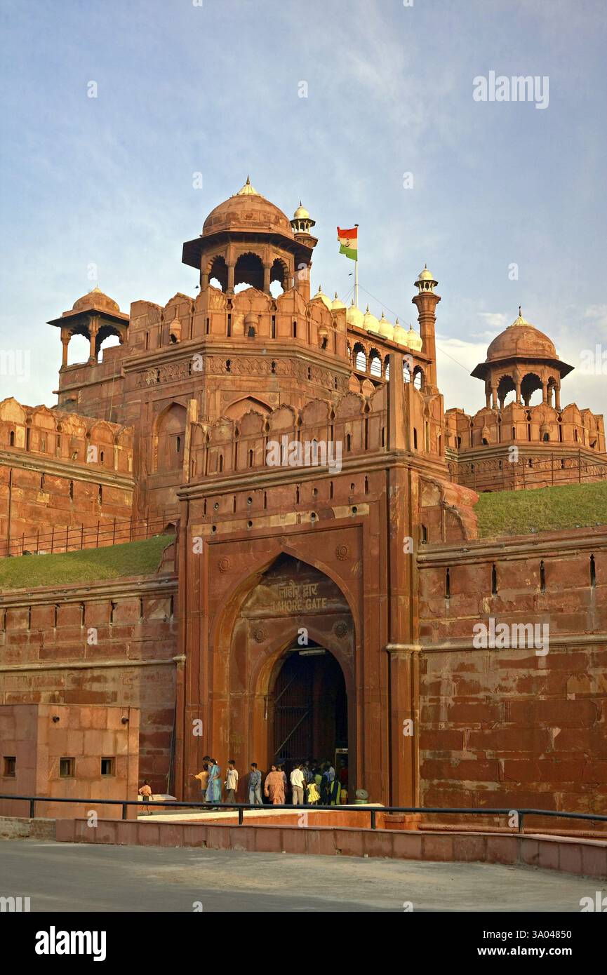 Lahore Gate the main gate of Red Fort 1648 AD, Old Delhi, India, Asia ...
