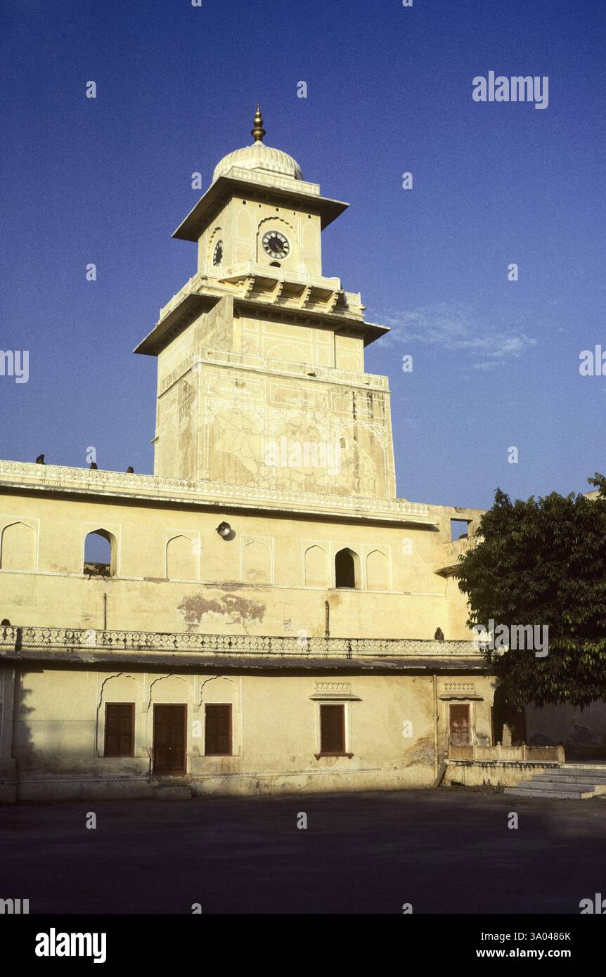 Clock tower in City Palace in Jaipur, Rajasthan, India, Asia Stock ...